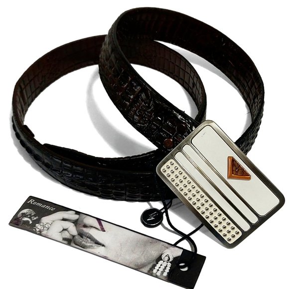 Accessories | Brown Genuine Leather Crocodile Patterned Mens Cuttosize ...